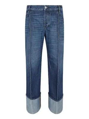 Bottega Veneta Bottega Veneta Regular Fit Cropped Jeans Blue