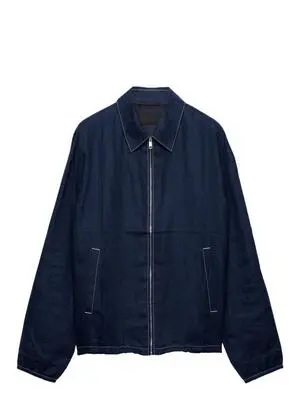 Prada Cotton Blouson Jacket - Blue