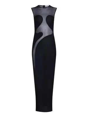 Alaïa Knit Molded Bodycon Maxi Dress - Black