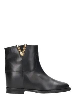 VIA ROMA 15 Split Detail Ankle Boots - Black