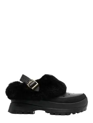 Stella McCartney Trace Faux Fur Trimmed Clogs - Black