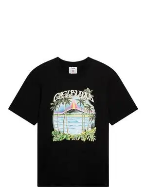 Casablanca Volcano Print T-shirt - Black