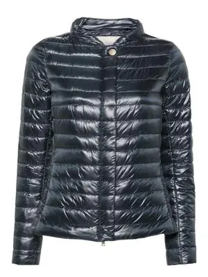 Herno Quilted Down Jacket With Zip Closure - Black