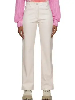 MSGM High-waisted Flared Trousers - White