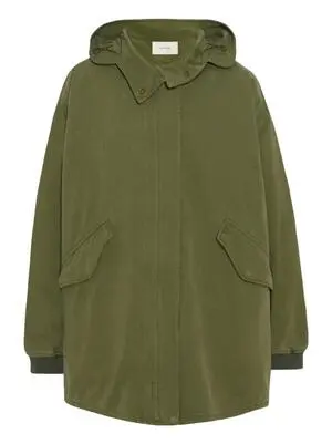 THE ROW Kemet Hooded Cotton Jacket - Khaki Green