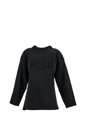 MAISON MARGIELA Long-sleeved Crewneck Sweatshirt - Black
