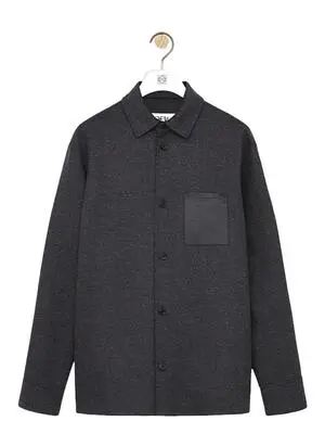 Loewe Pocket-detail Overshirt - Charcoal Mixed Color