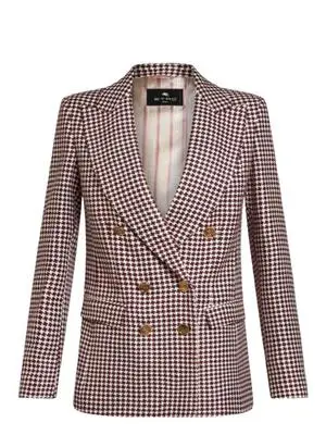 Etro Houndstooth Double-breasted Blazer - Multicolor
