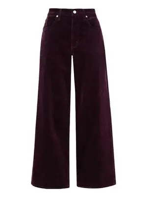 Citizens Of Humanity Annina Cotton-Blend Corduroy Wide-Leg Pants Black