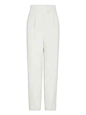 Giorgio Armani High-waisted Pleated Trousers - White