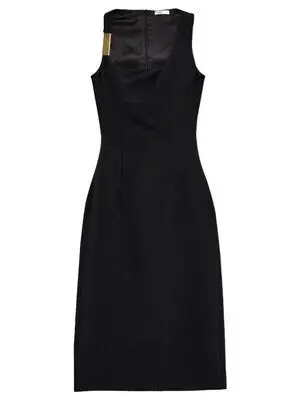 FERRAGAMO Sleeveless Corseted Midi Dress - Black