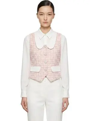 Marissa Chiara Sleeveless Vest With Button Closure - Pink