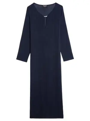 Zadig&Voltaire V-neck Maxi Dress With Slits - Black