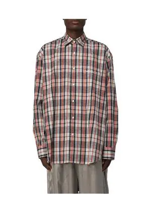 Vetements Plaid Long-sleeved Shirt - Gray