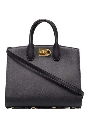 FERRAGAMO Gancini Shoulder Bag - Black