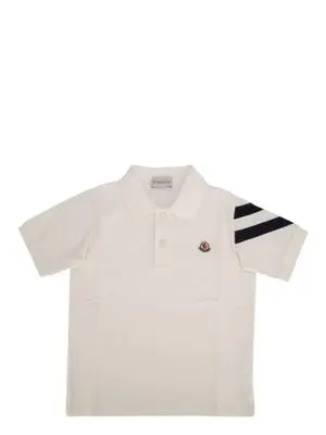 Moncler Logo Patch Polo Shirt - White