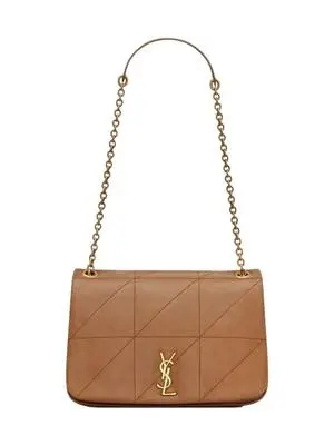 Saint Laurent Jamie 4.3 Small Shoulder Bag With Logo Plaque - Brown