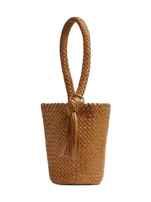 Bottega Veneta Woven Bucket Shoulder Bag - Brown
