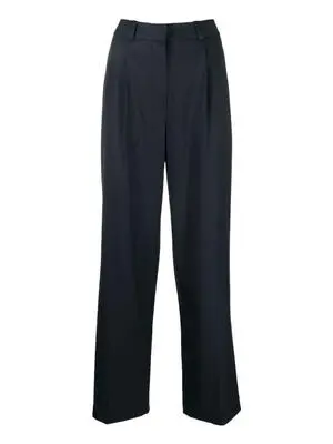 LOW CLASSIC Straight-leg Tailored Trousers - Black