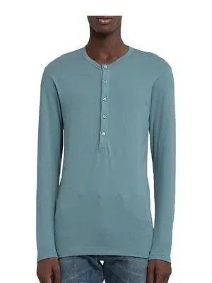 TOM FORD Button-up Long-sleeve T-shirt