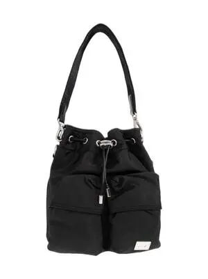 DIESEL® Multi-pocket Drawstring Bucket Bag - Black