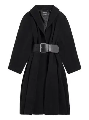 Balenciaga Belted Wrap Coat - Black