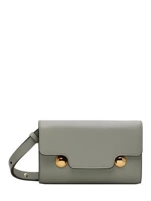Marni Leather Crossbody Bag - Gray