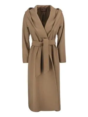 Max Mara Long Hooded Coat - Brown