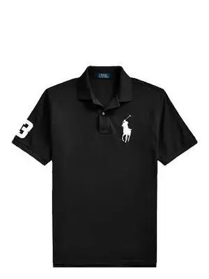 Polo Ralph Lauren Logo Embroidered Short-sleeved Polo Shirt - Black