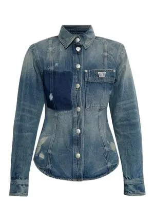 MISBHV Buckled Long-sleeved Denim Jacket - Blue