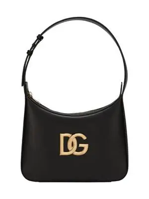 Dolce & Gabbana Logo Plaque Shoulder Bag - Black