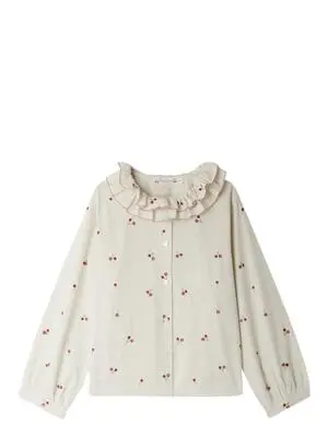 Bonpoint Bonpoint Embroidered Cherry Blouse White