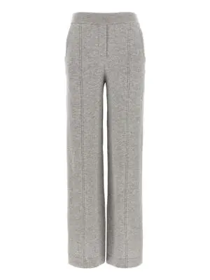 Peserico Wide-leg Knit Pants - Gray