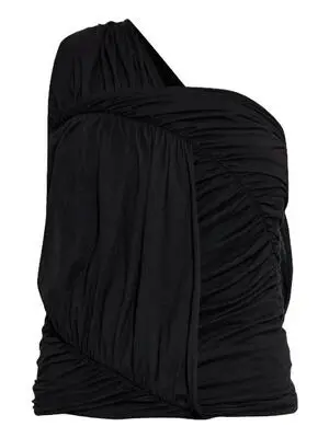 Rick Owens Asymmetrical Draped Top - Black