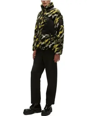 Moose Knuckles Printed Velvet Zipper Jacket - Black