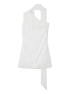 Stella McCartney One-shoulder Top With Scarf Detail - White