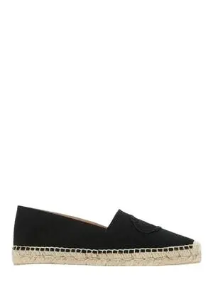 Prada Embroidered Logo Espadrilles - Black
