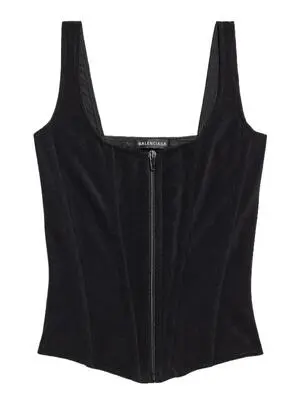 Balenciaga Stretch Corset Top - Black