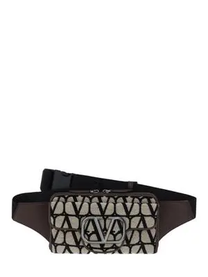 Valentino Garavani Toile Iconographe Belt Bag - Black