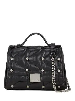 Karl Lagerfeld K/kuilt Rhinestone Cross Body Bag - Black
