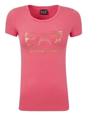 EA7 T-shirt With Logo Detail - Red