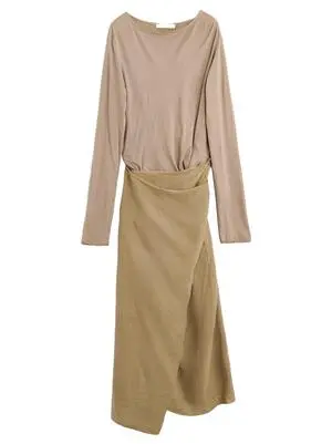 Our Legacy Linen Plaid Maxi Dress - Nude