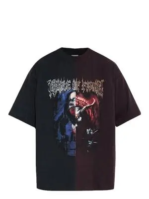 Vetements Graphic Printed Crewneck T-shirt - Black