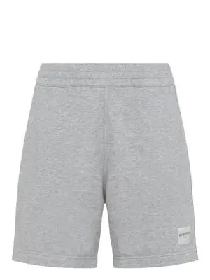 Givenchy Paris Logo Patch Elastic Waist Shorts - Gray