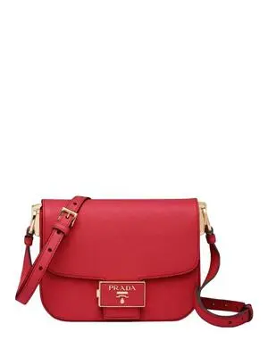 Prada Logo Shoulder Bag - Red