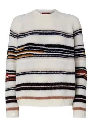Missoni Crew Neck Striped Wool, Mohair, And Alpaca Sweater - Multicoloured