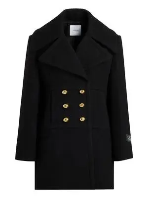 PATOU Double-breasted Coat With Notched Lapel - Black