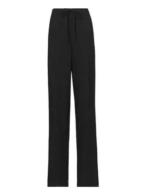 Proenza Schouler Satin High-waisted Drawstring Pants - Black