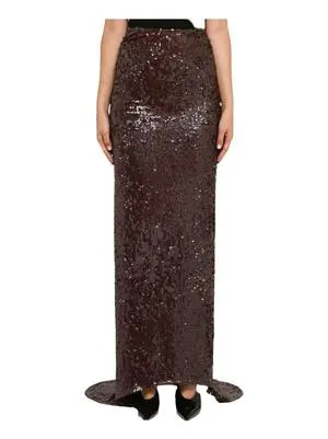 DRIES VAN NOTEN Dries Van Noten Sequined High-Waist Maxi Skirt