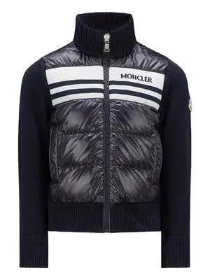 Moncler Logo-intarsia Padded Jacket - Black